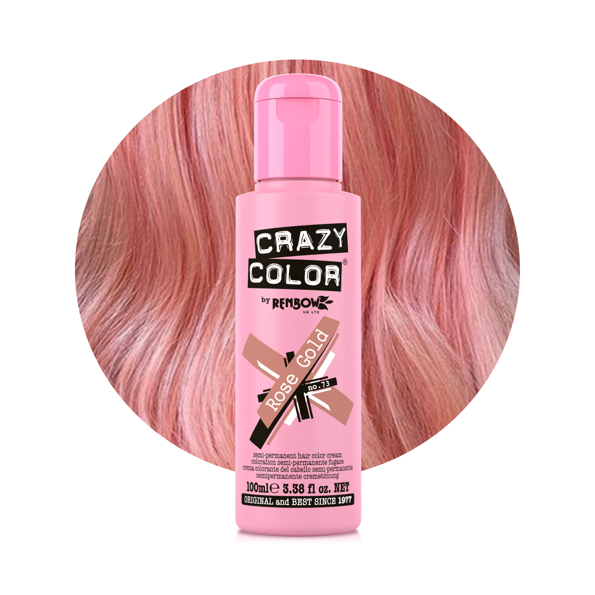 Rose Gold | Semi-Permanent Metallic Pink Hair Dye | Crazy Color