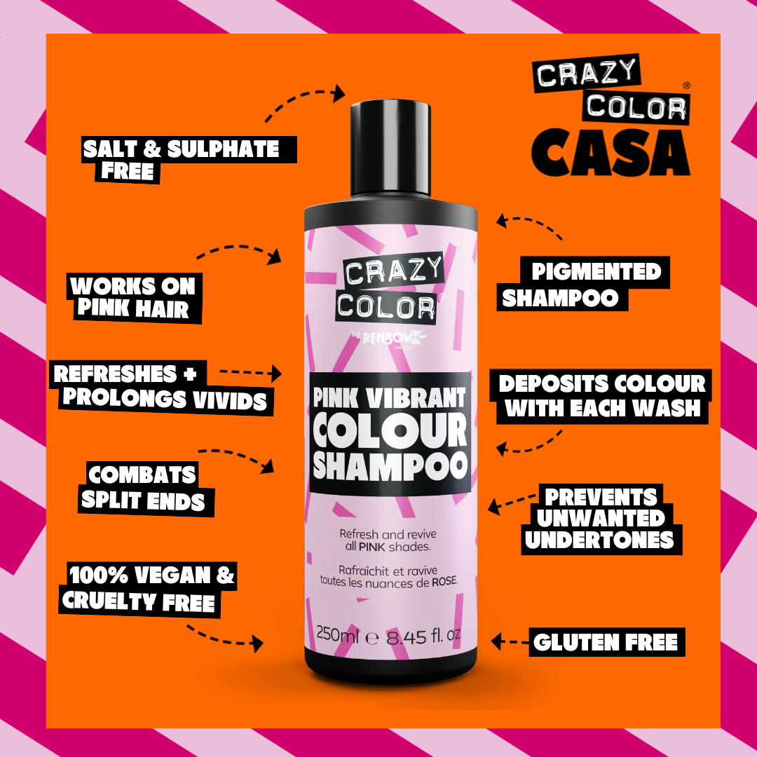Vibrant Pink Shampoo | Pigmented to boost your pink hair | Crazy Color