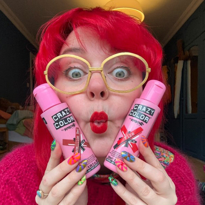 Fire | Semi-Permanent Pillarbox Red Hair Dye | Crazy Color